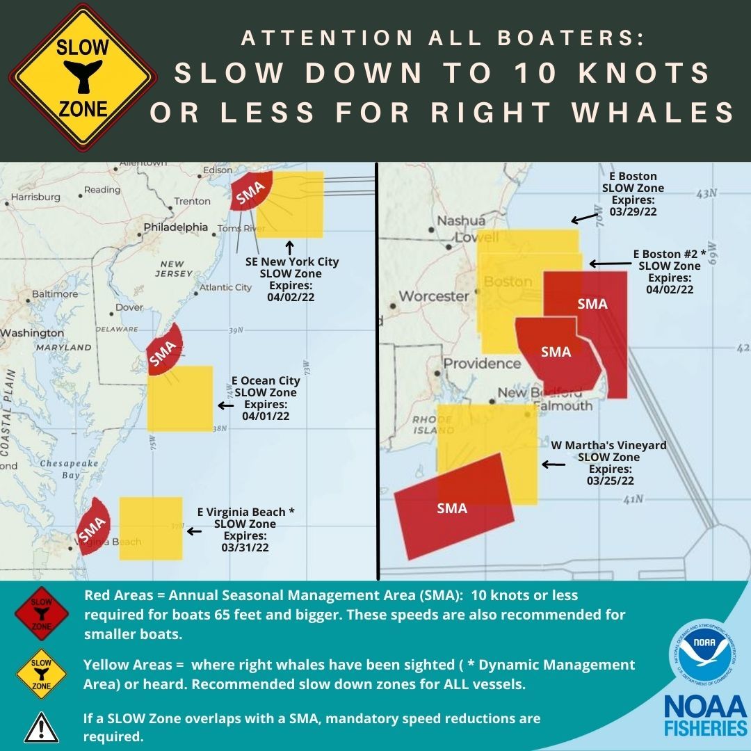Extension of Two Right Whale Slow Zones: East of Boston, MA and ...
