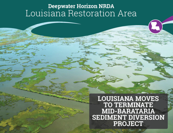 Louisiana Moves to Terminate Mid-Barataria Sediment Diversion Project