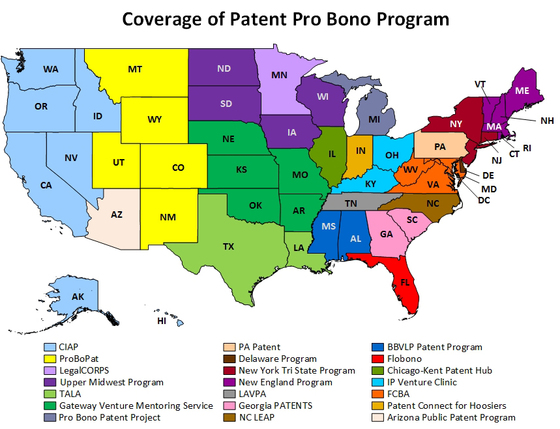 Patent Pro Bono Volunteer Attorneys Assisting Inventors Across the Country
