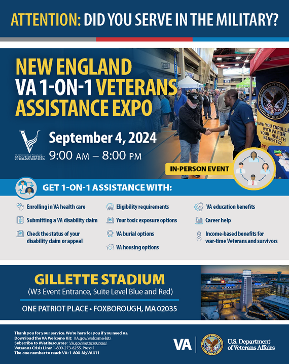 New England Vets! - Veteran Assistance Expo at Gillette Stadium!