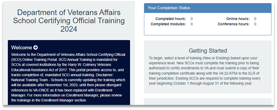 Fiscal Year 2024 School Certifying Officials (SCO) Annual Training ...