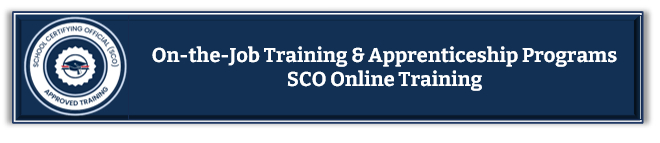 Change to New SCO Training for OJT/App Programs