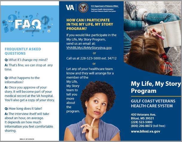 Participate in the VA's 'My Life, My Story' Program!