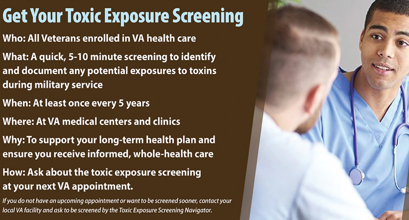 New toxic exposure screening for Veterans
