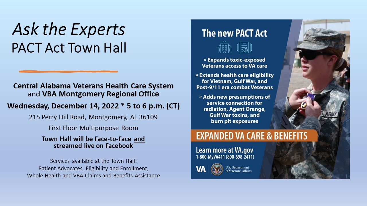 Ask the Experts PACT Act Town Hall December 14