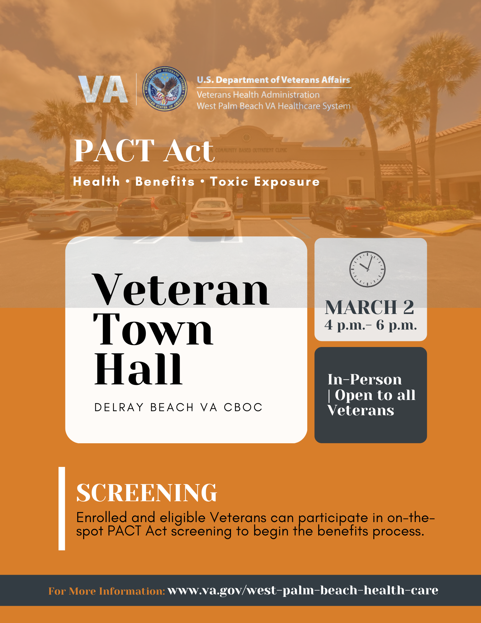 PACT Act | Get Screened at the Delray Beach VA Clinic!