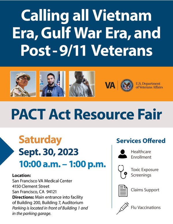 September 30th PACT ACT Special Enrollment Deadline/PACT Act Resource Fair