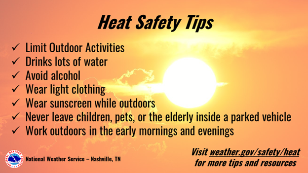 Tennessee Valley Healthcare System Tips for Avoiding the Heat