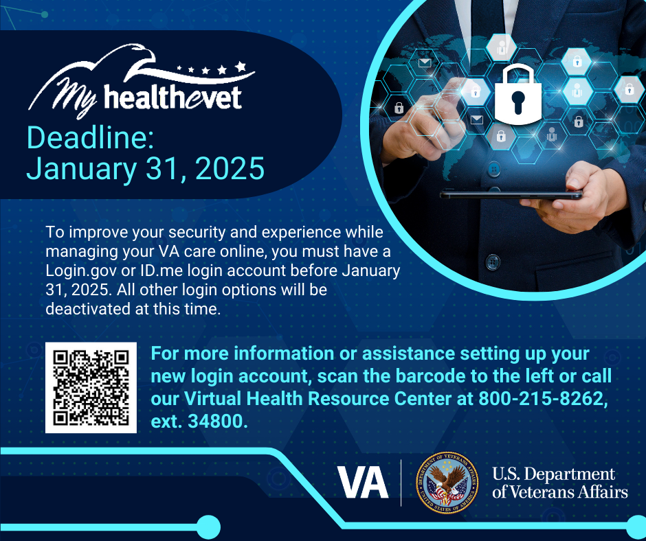 MyhealthEvet login deadline is January 31, 2025