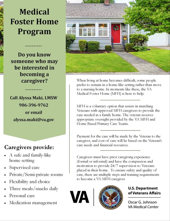 Medical Foster Home Program seeks qualifying homes for Veterans