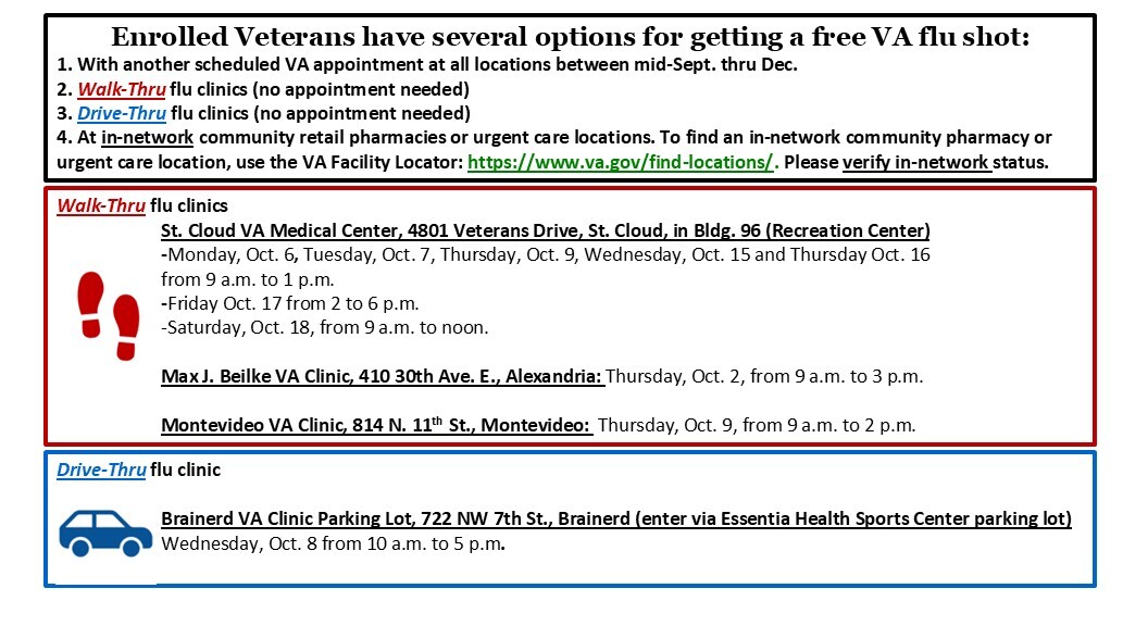 St. Cloud VA - 9 September: Flu Vaccine Clinics; Urgent Care Hours ...