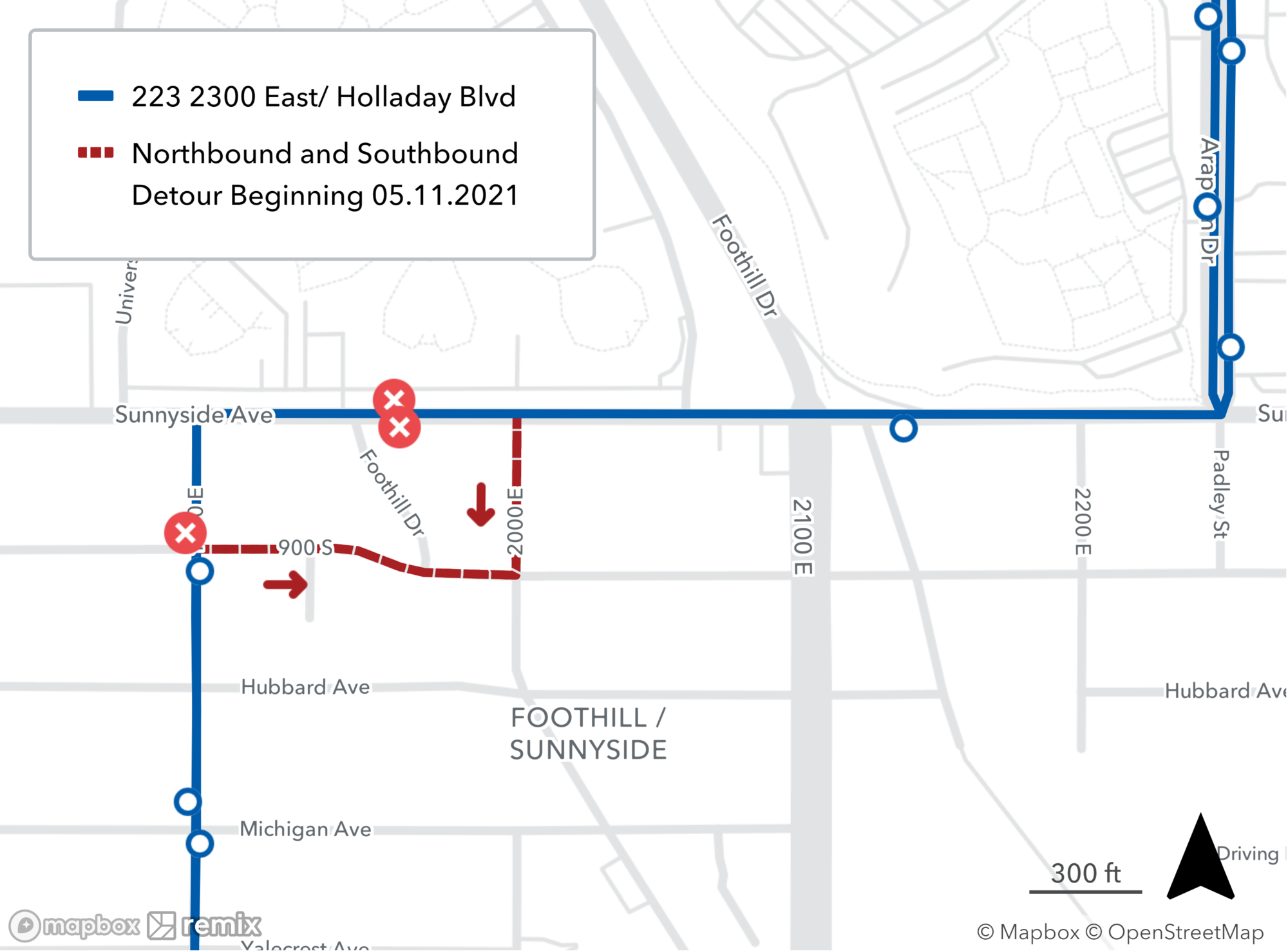 223 - 2300 East / Holladay Blvd on Detour