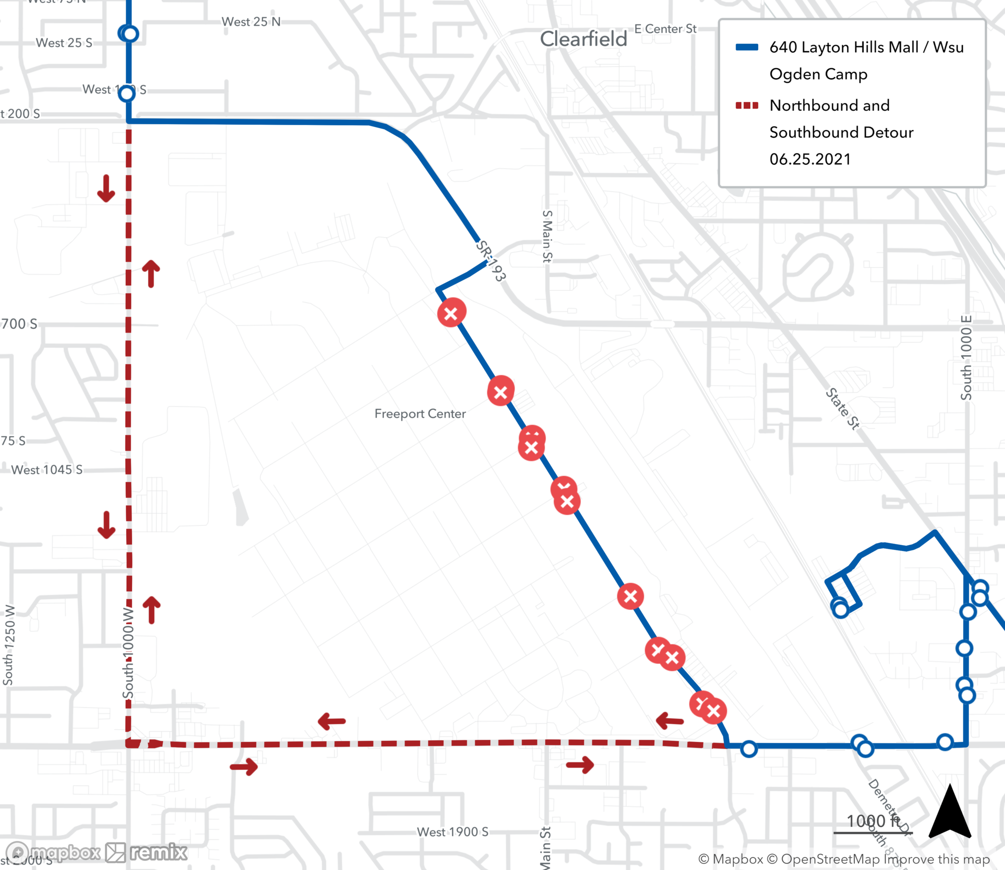 640 - Layton Hills Mall – WSU-Ogden on Detour in Clearfield