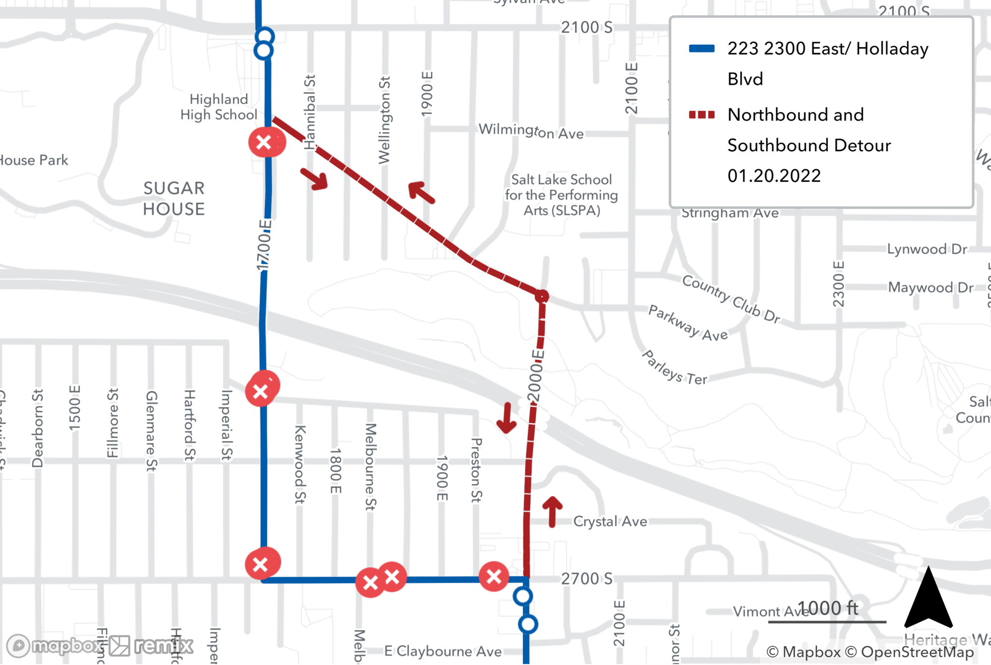223 - 2300 East / Holladay Blvd on Detour