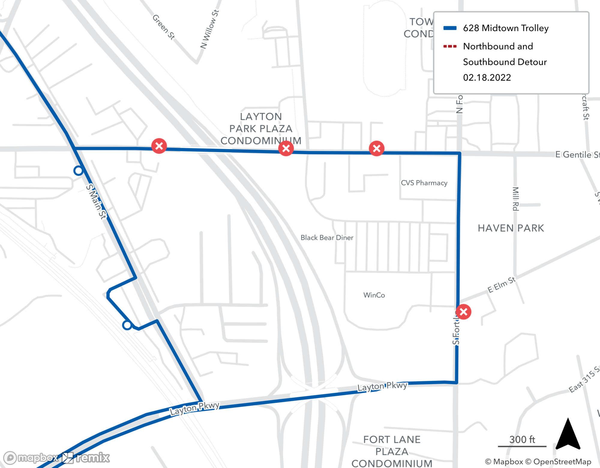 628 - Midtown Trolley on Detour