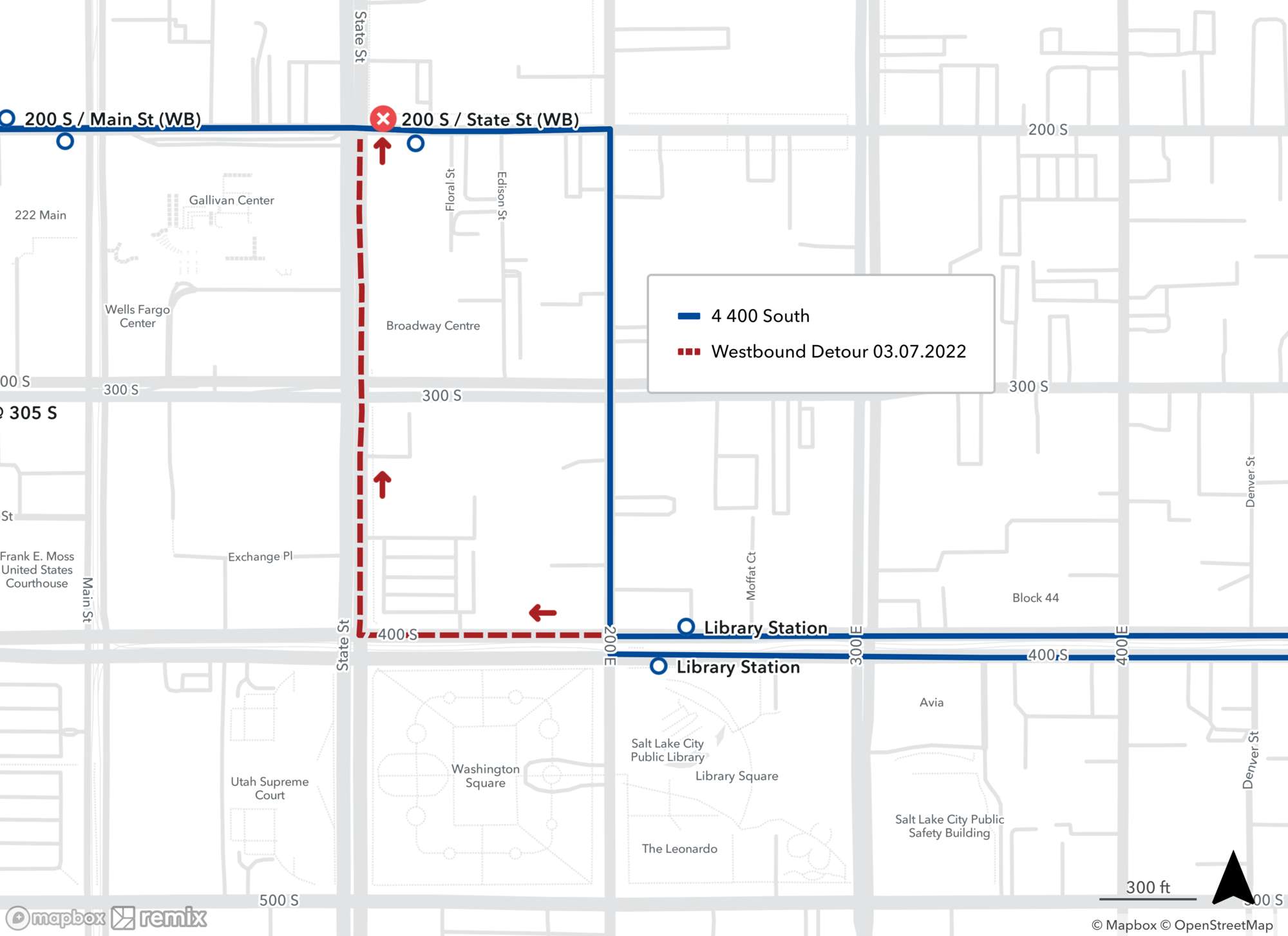 4 - 400 South / Foothill Drive Detour