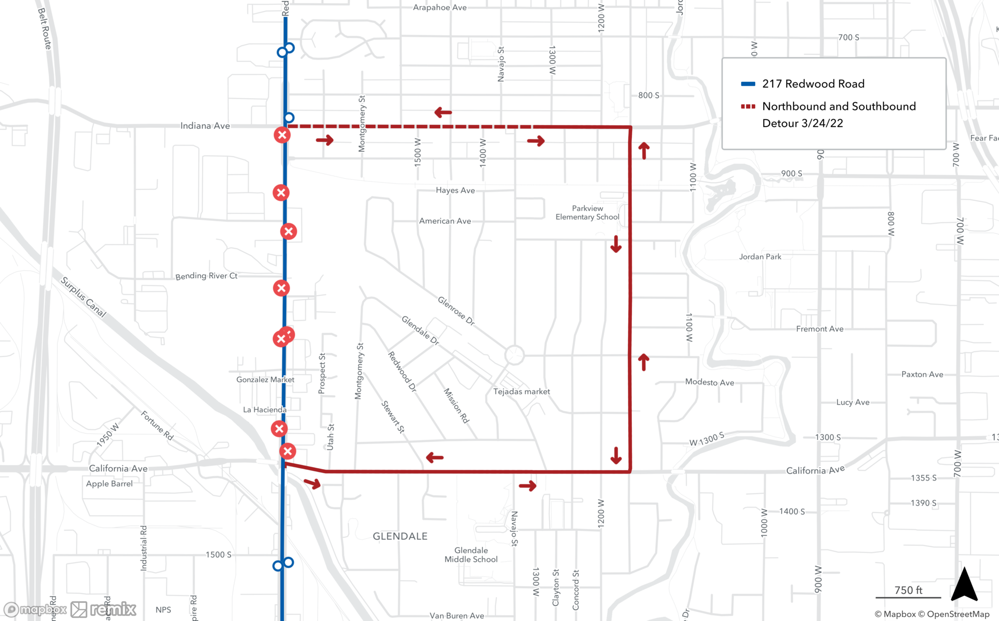 217 - Redwood Road Detour Update