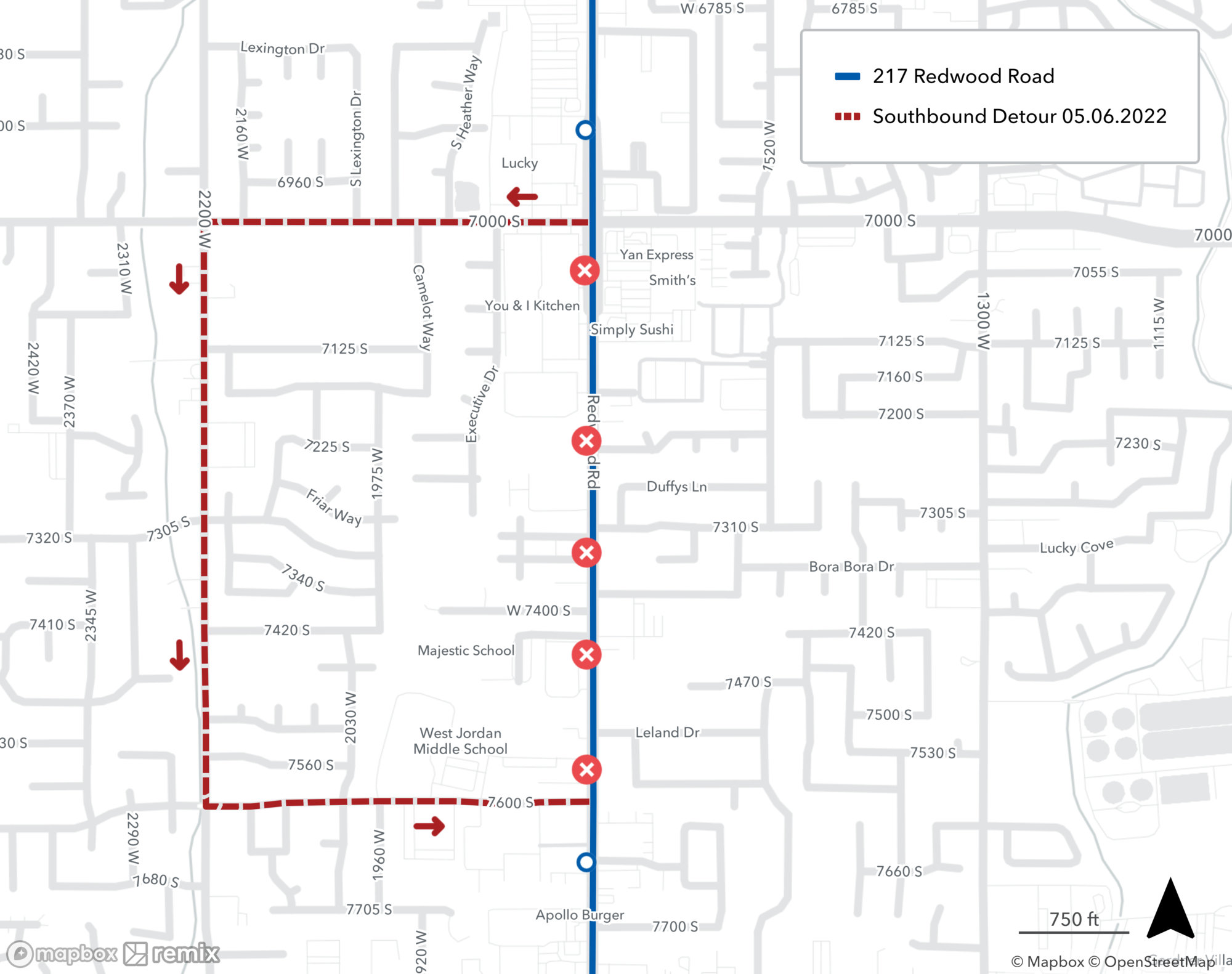 217 - Redwood Road on Detour