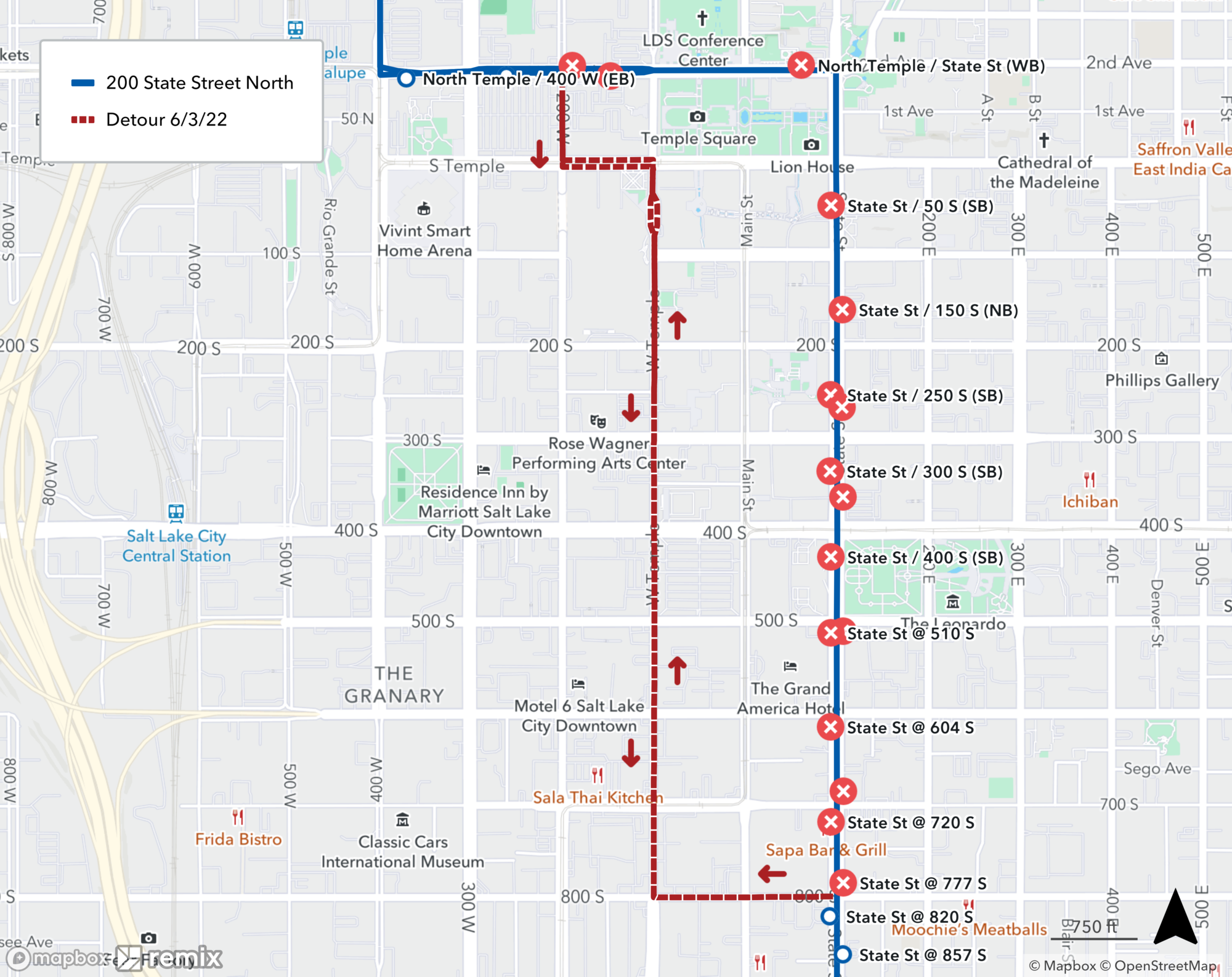 200 - State Street (North Temple – Murray Central) Detour Update