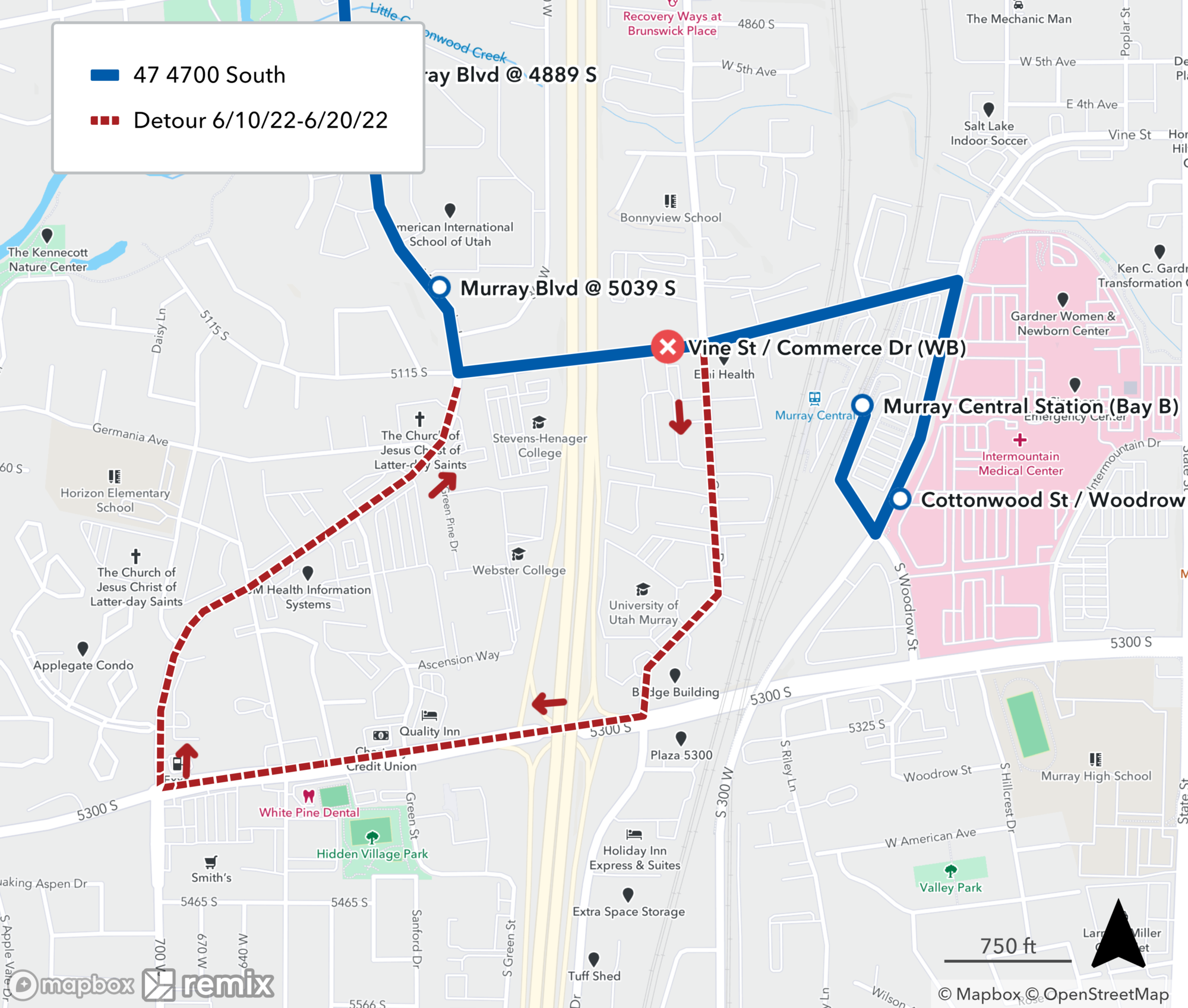 47 - 4700 South Detour Update (Through June 20th)