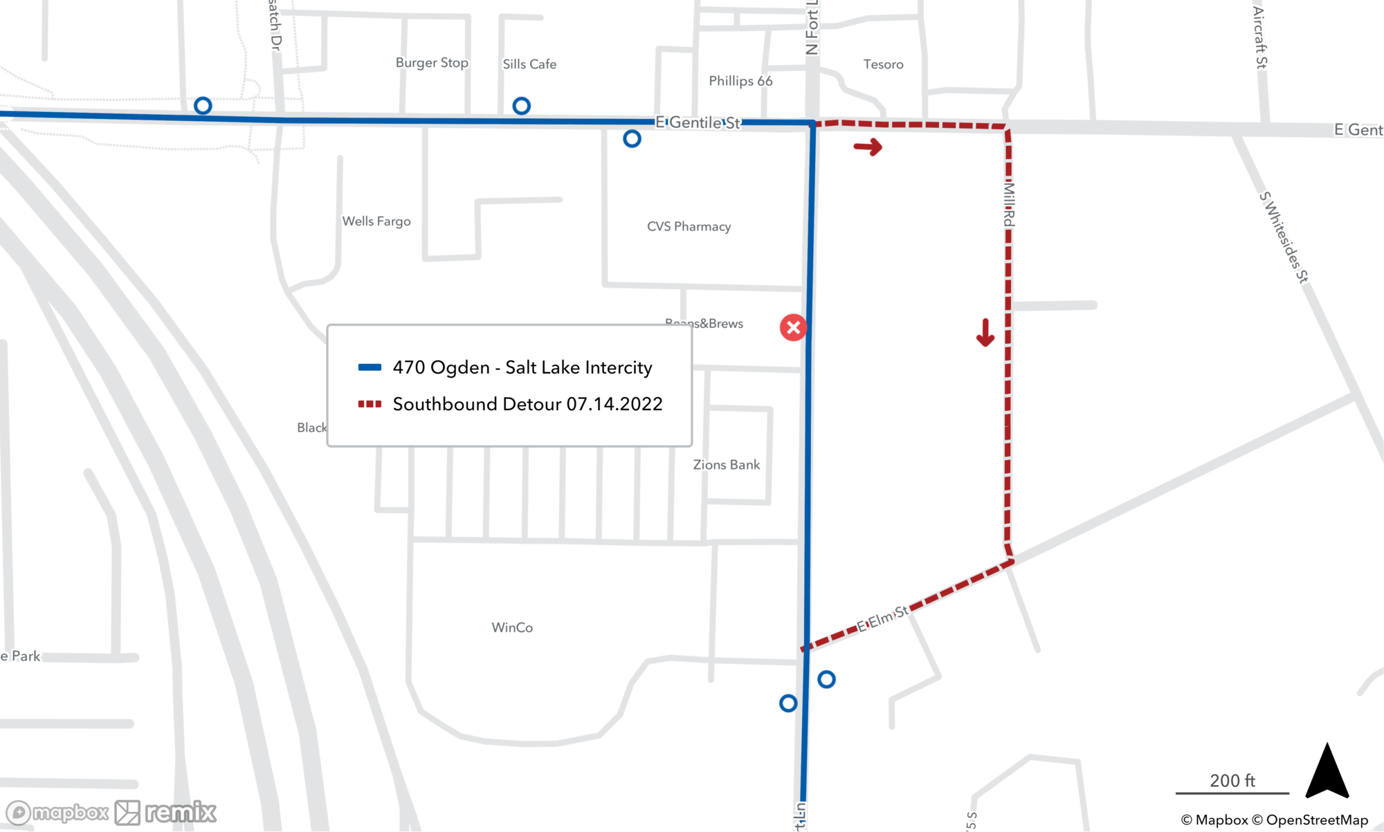 470 - Ogden-Salt Lake Intercity Detour Back in Effect