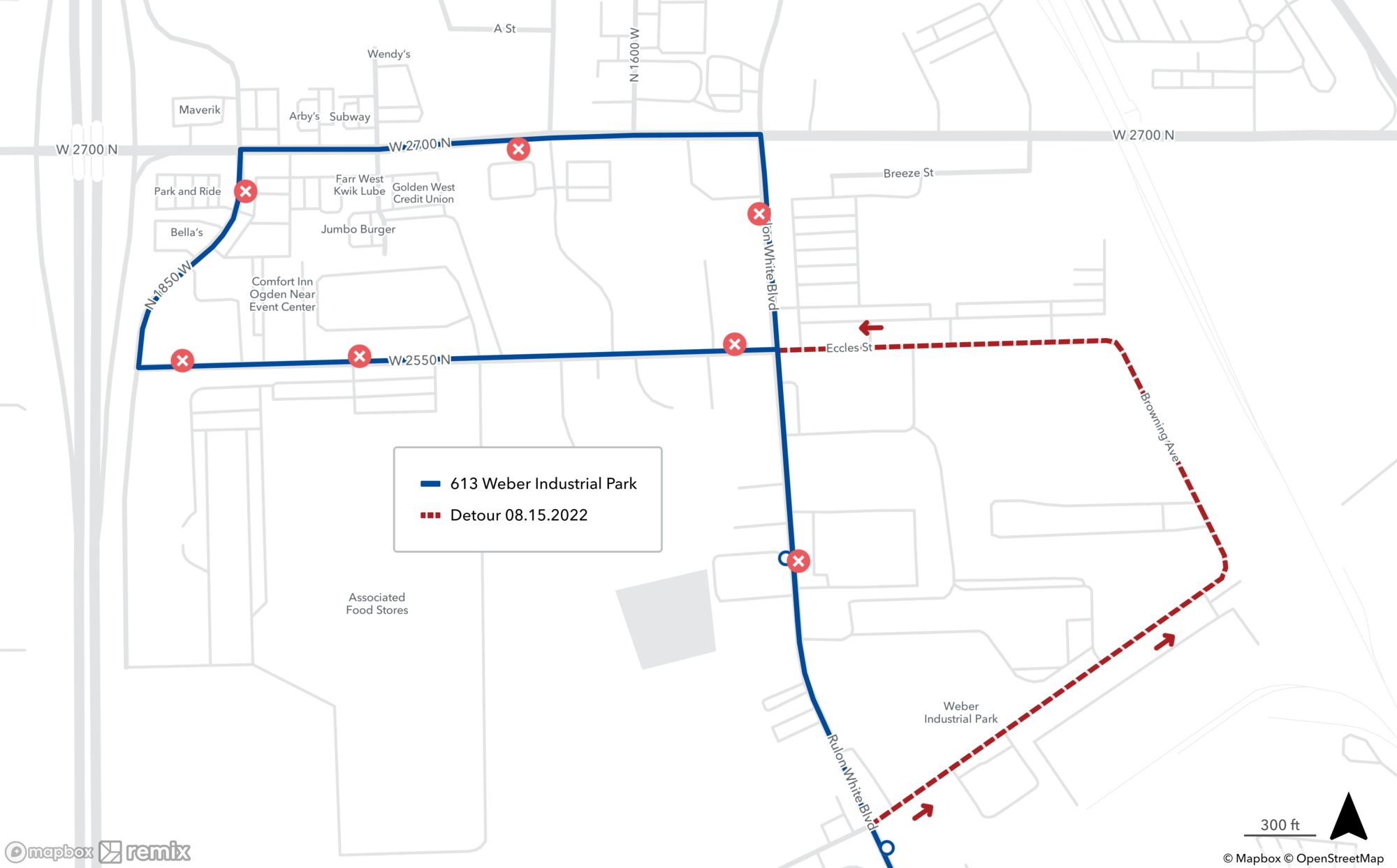 613 - Weber Industrial Park Detour