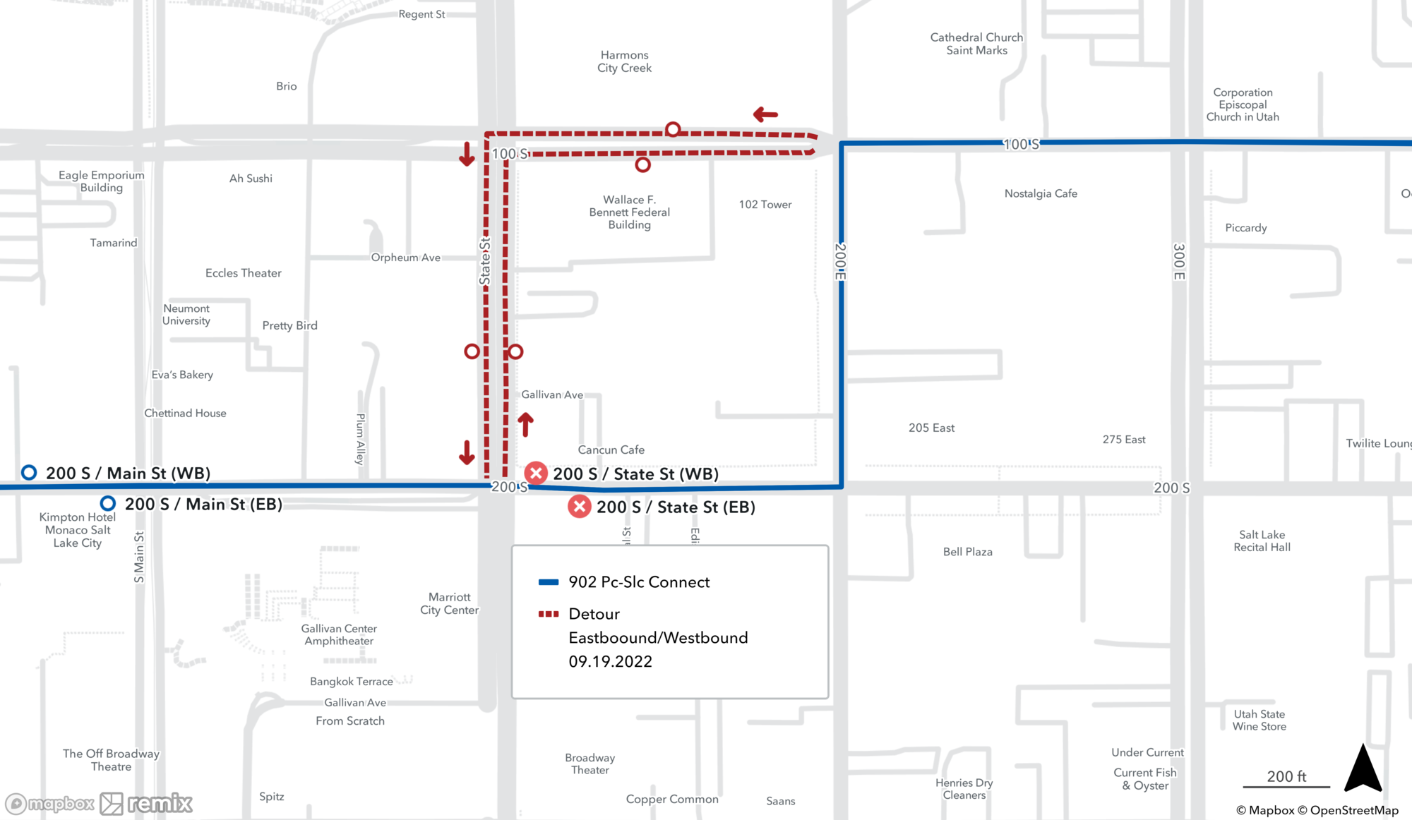 902 - PC-SLC Connect (Salt Lake Central – Kimball Junction) Detour