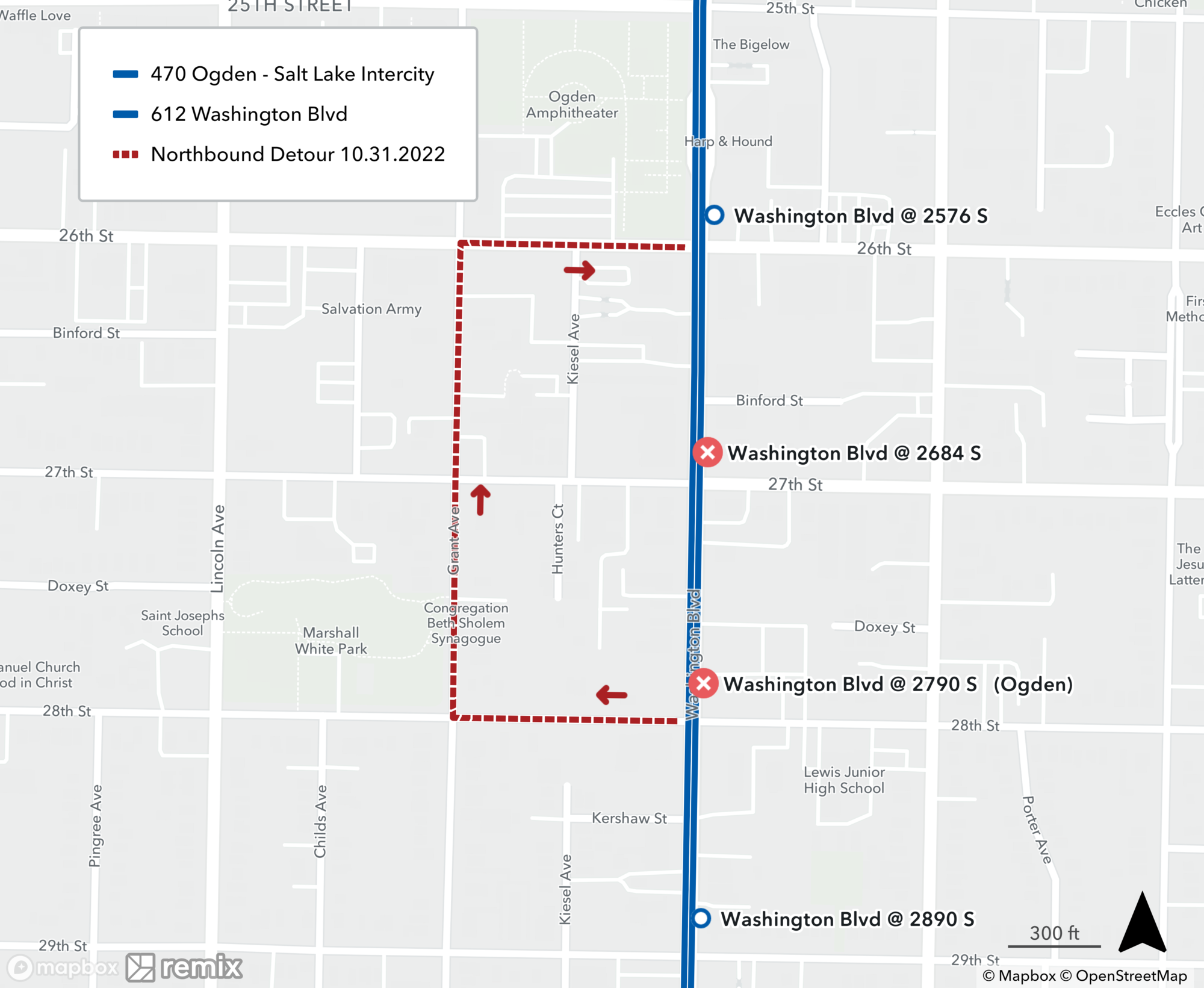 Route 470 and 612 Detour