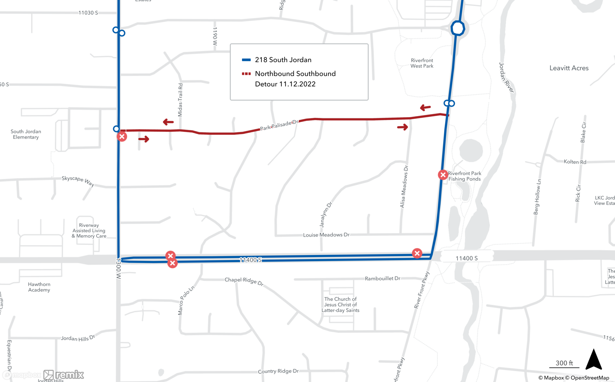 218 - Sandy / South Jordan Detour