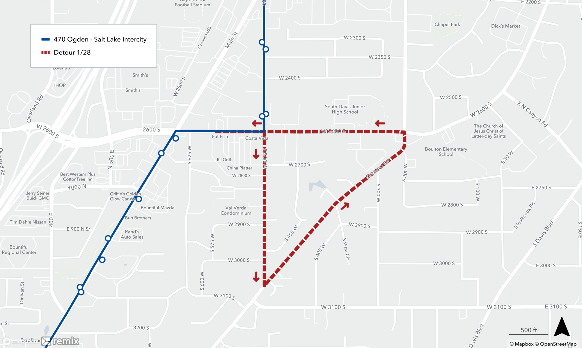 470 - Ogden-Salt Lake Intercity On Detour