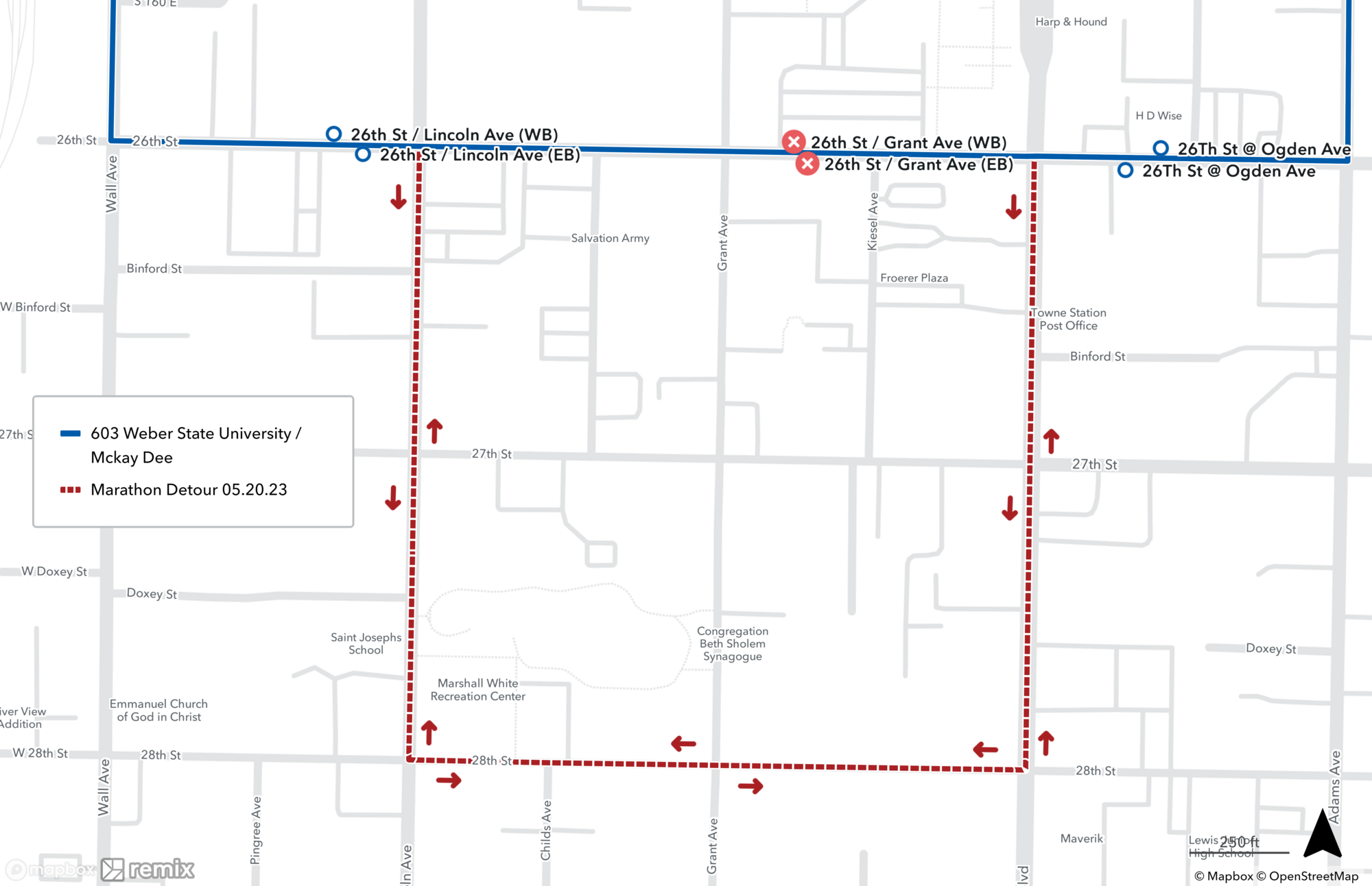 603 - Weber State University - McKay Dee Hospital Ogden Marathon Detour