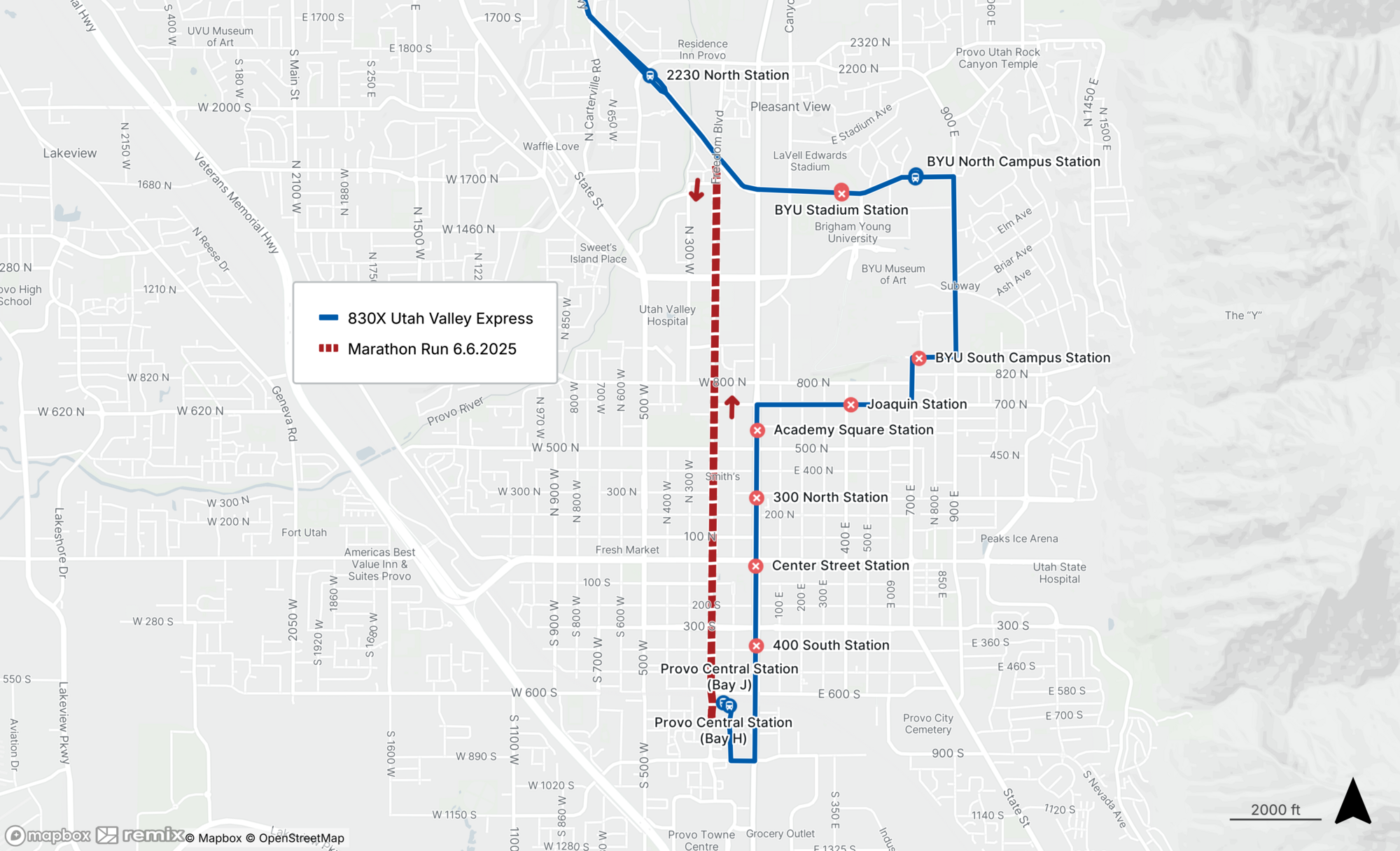 UVX - Utah Valley Express on Detour