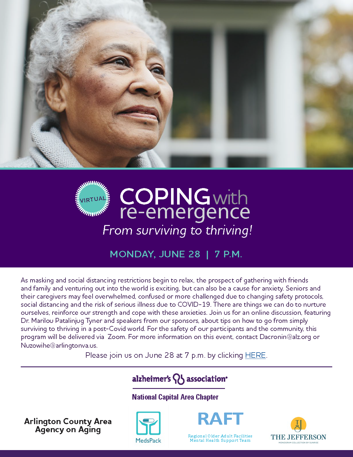 Coping With Re-Emergence - June 28 at 7 p.m.