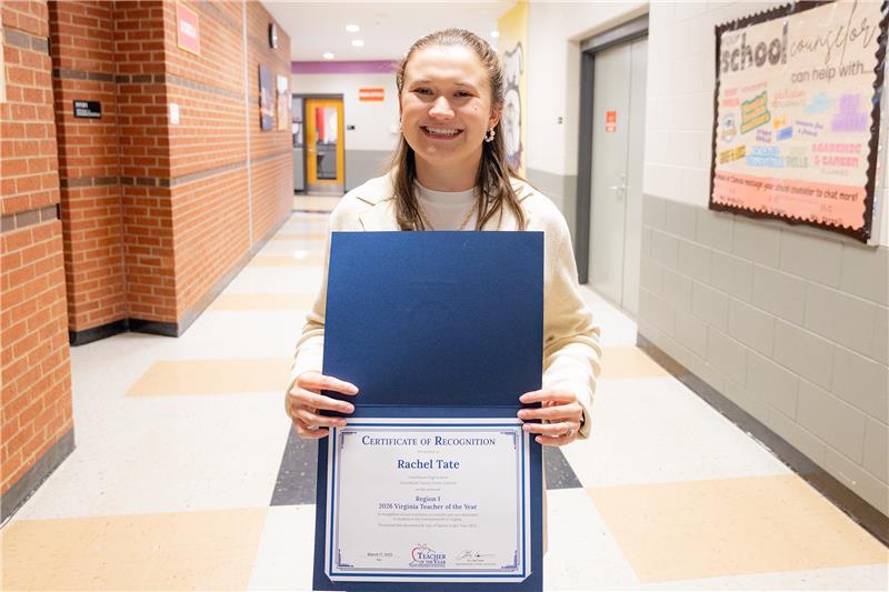 Goochland Teacher Rachel Tate Named 2026 Virginia Regional Teacher of ...
