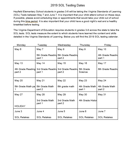 School House Newsletter - May 2