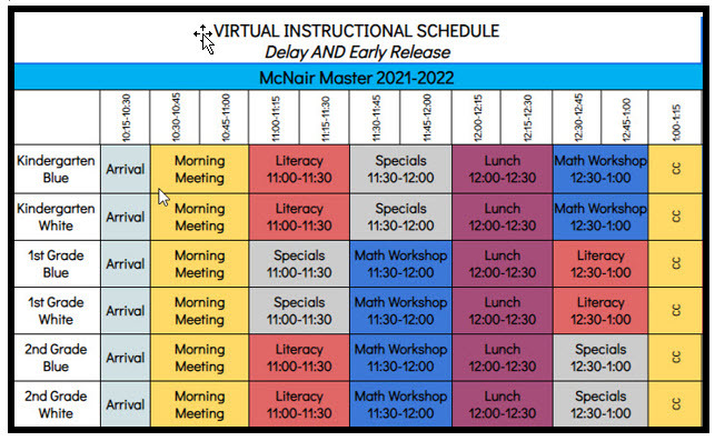 McNair Elementary School Virtual Learning Tomorrow!