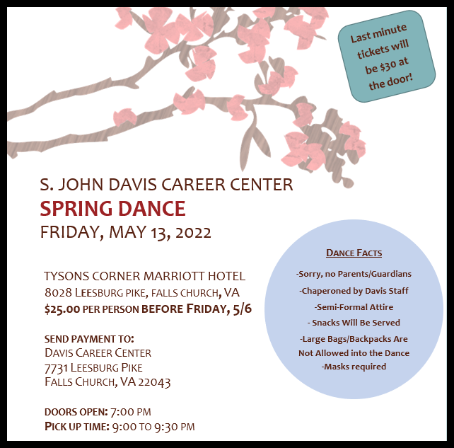 TONIGHT: DCC SPRING DANCE @ 7:00 PM