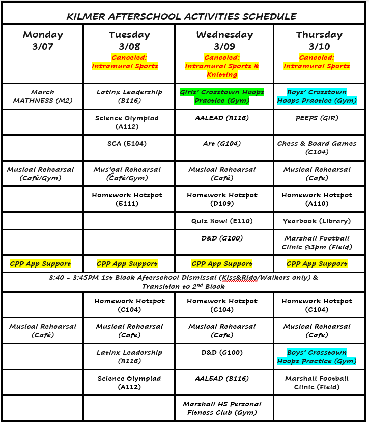 Kilmer MS Afterschool Program