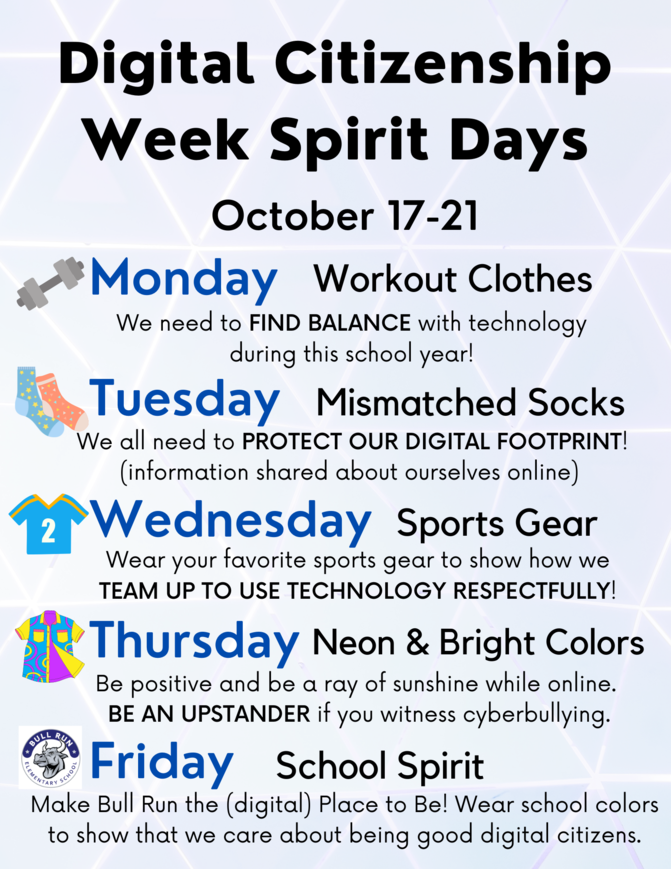 Digital Citizenship Spirit Week at BRES