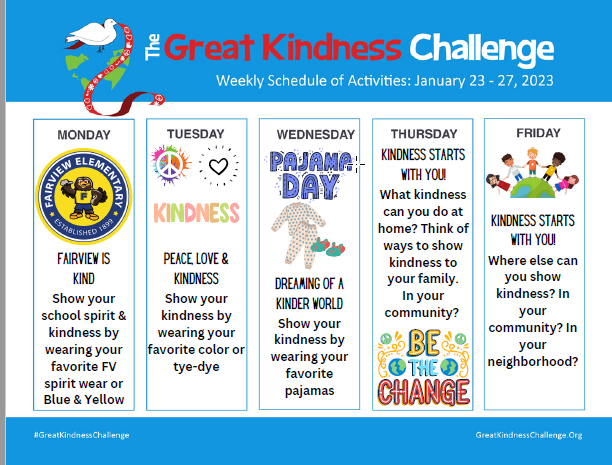The Great Kindness Challenge January 23-27