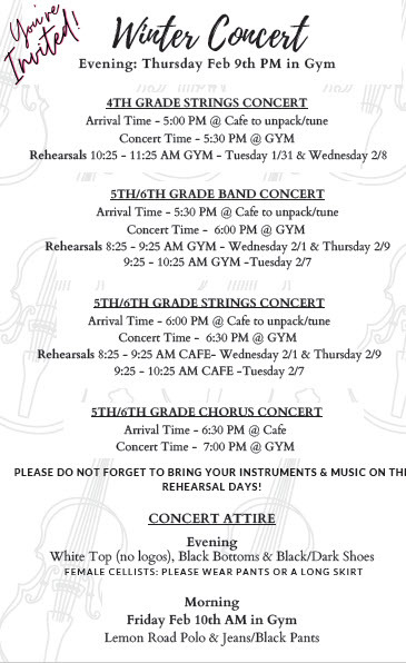 LRES Concert Update