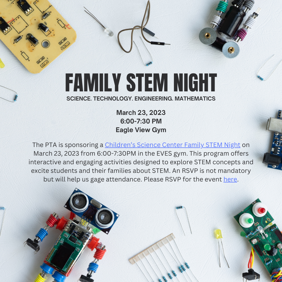 Eagle View E-Newsletter: Family STEM Night Tomorrow!