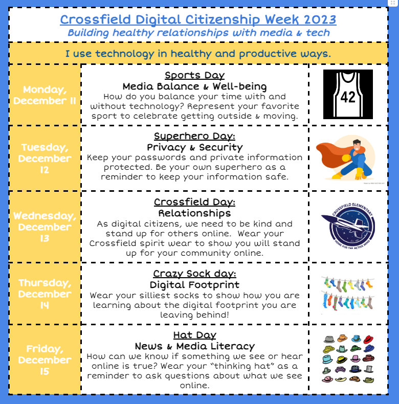 Crossfield Digital Citizenship Week