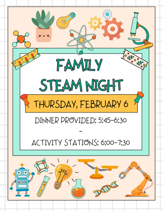 🦁 🤖 Family STEAM Night this Thursday!