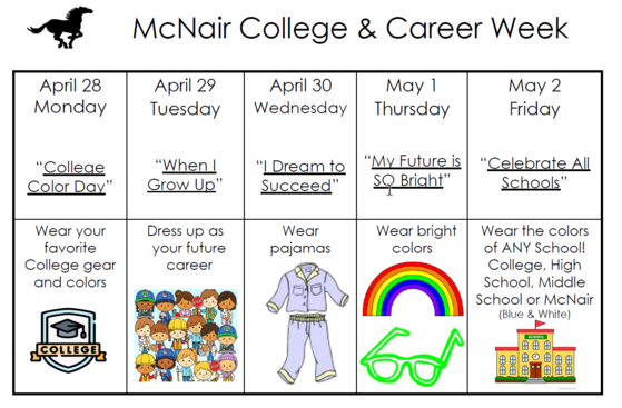 McNair ES: Friendly Reminders For This Week!