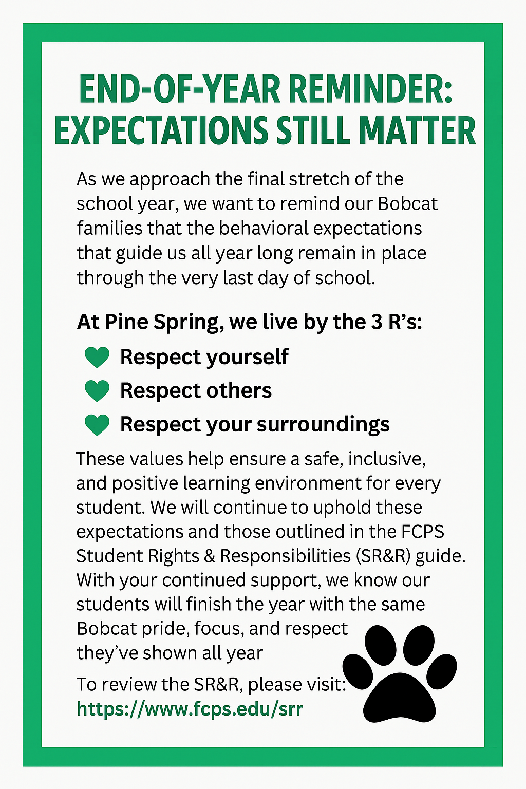 Pine Spring Paw Print