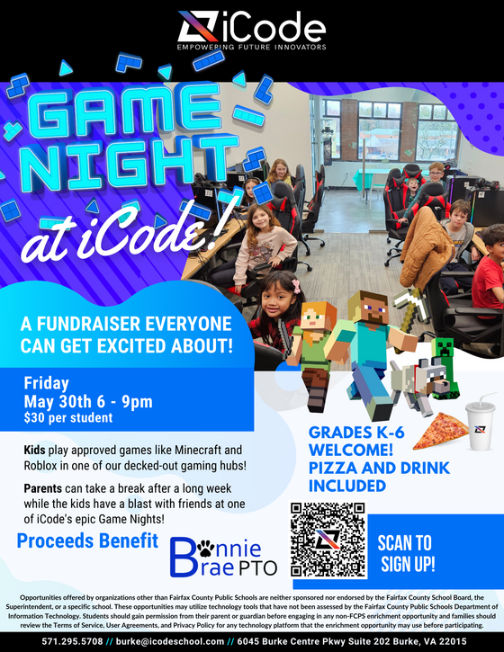 Bonnie Brae ES: iCode Parents Night Out Tonight!