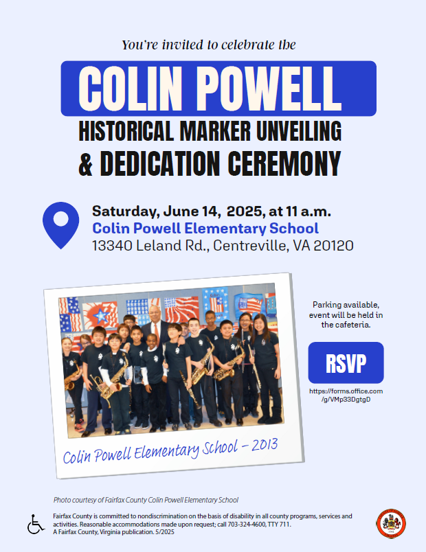 Colin Powell Historical Marker Ceremony