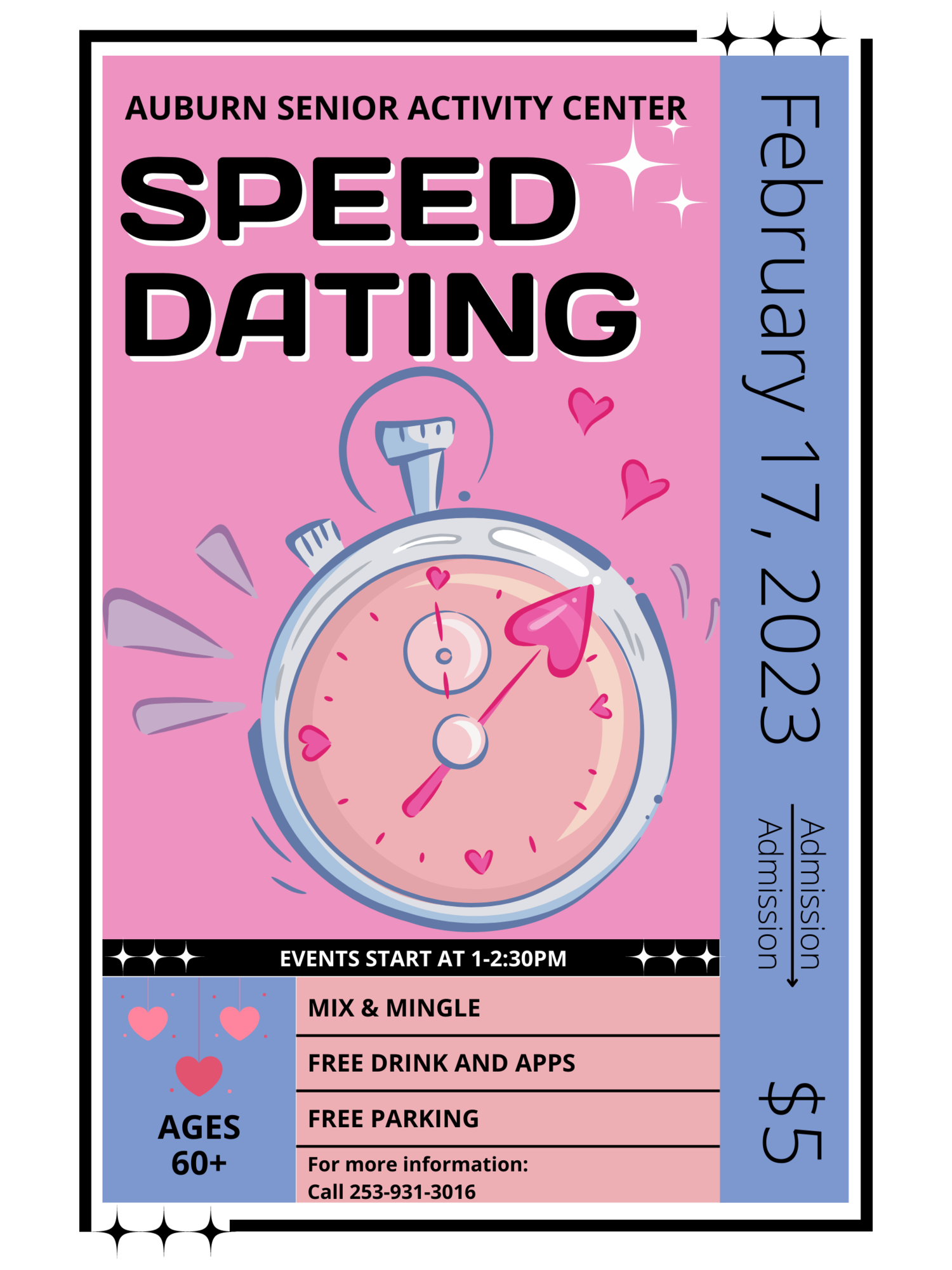 Auburn Senior Activity Center - Upcoming Speed Dating Event