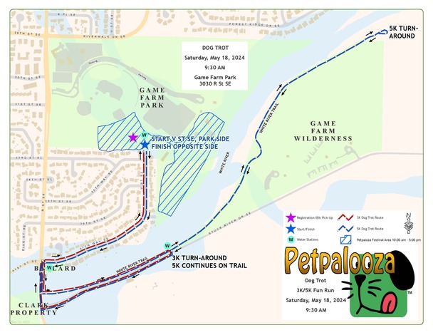 Petpalooza's 3K/5K Dog Trot - Race INFORMATION for Saturday, May 18